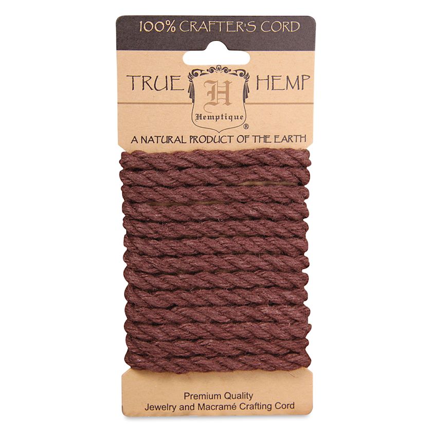 Hemptique Twisted Hemp Rope - Brown, 6 mm, 2 m | BLICK Art Materials