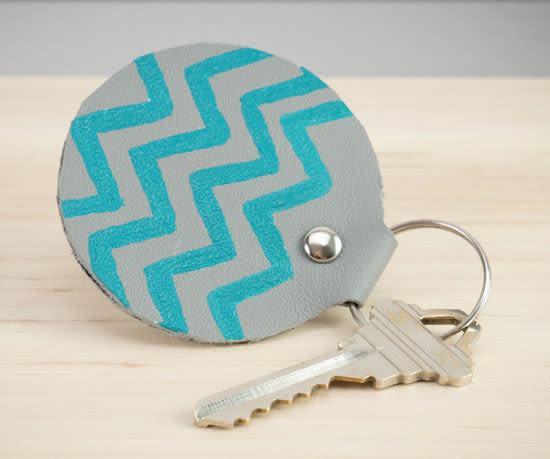 Painted Leather Key Chain - Project Idea | BLICK Art Materials