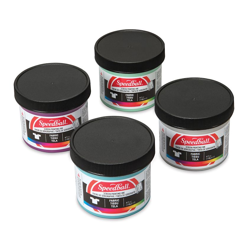 Speedball Fabric Screen Printing Ink - Set of 4, Energy Surge Colors, 4 ...