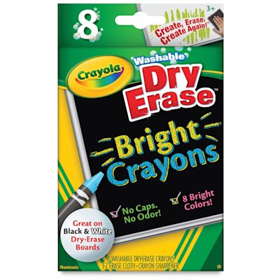 Crayola Brights Dry-Erase Crayons - Set of 8, Brights | BLICK Art Materials
