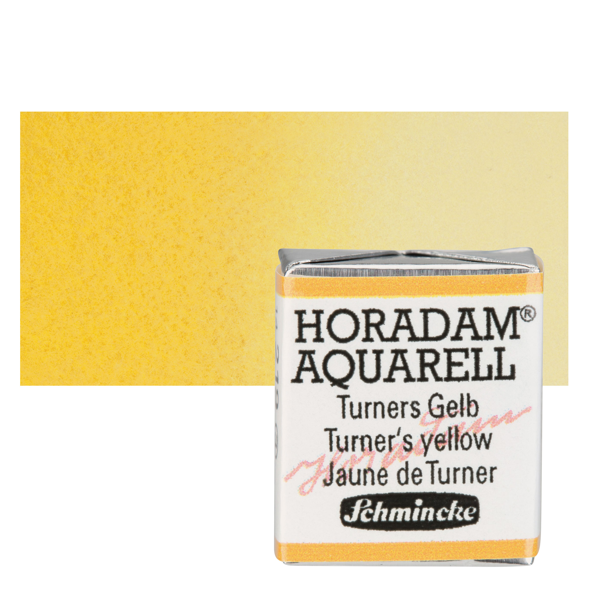 Schmincke Horadam Aquarell Watercolor - Turner's Yellow, Half Pan ...