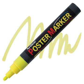 Artline Poster Markers - 4 mm Tip, Fluorescent Yellow | BLICK Art Materials