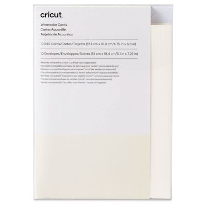 Cricut Watercolor Cards and Envelopes - R40, Ivory Cards, Pkg of 10 ...