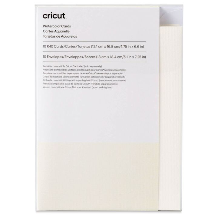 Cricut Watercolor Cards and Envelopes - R40, Ivory Cards, Pkg of 10 ...