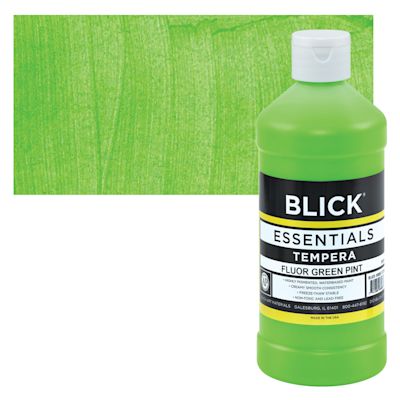 Blick Essentials Tempera - Fluorescent Green, Pint | BLICK Art Materials