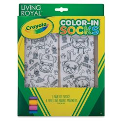 Living Royal Crayola Color-In Socks | BLICK Art Materials