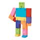 Areaware Cubebot Classic Wooden Figure - Multicolor | BLICK Art Materials