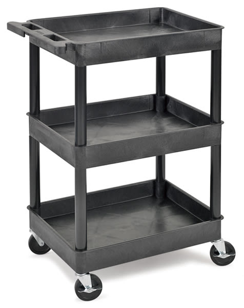 Luxor Heavy-Duty Utility Cart - Three-Tub Shelves | BLICK Art Materials