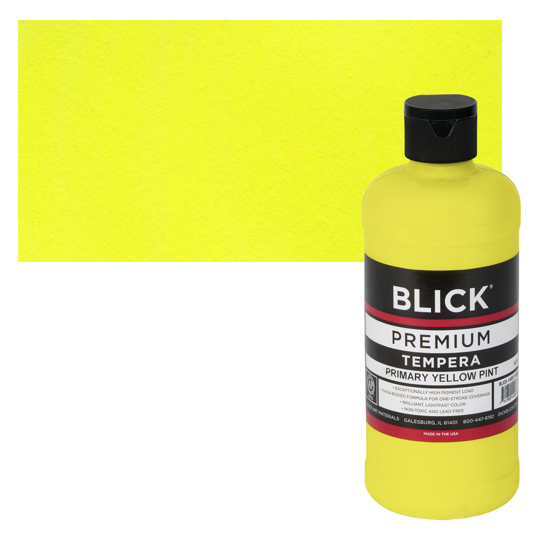 Blick Premium Grade Tempera - Primary Yellow, Pint | BLICK Art Materials