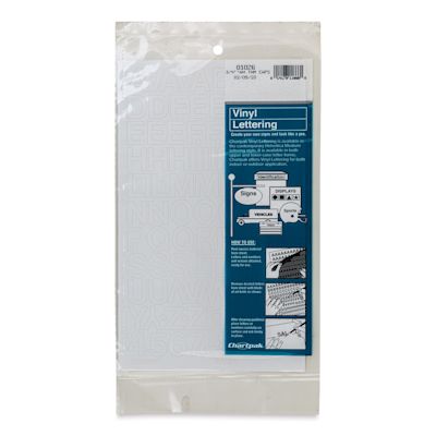 Chartpak Vinyl Letters - 3/4" Capital Letters, White | BLICK Art Materials
