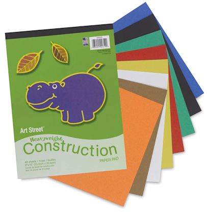 Art Street Construction Paper Pad - 9" x 12", Assorted, 48 Sheets ...