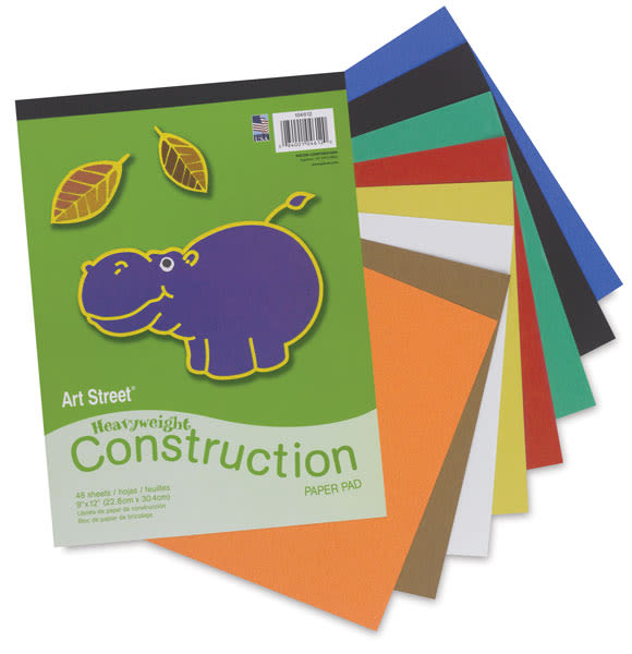 Art Street Construction Paper Pad - 9" x 12", Assorted, 48 Sheets ...