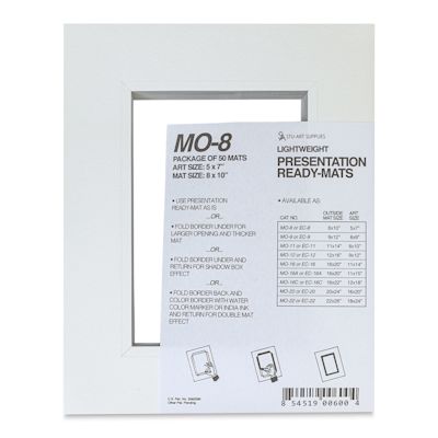 Value Pre-Cut Mats - 8" x 10" (5" x 7" Opening), Pkg of 50 | BLICK Art ...