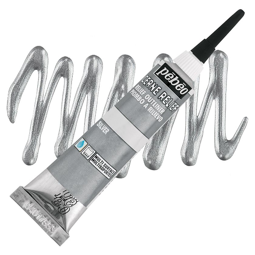 Pebeo Vitrail Paint Outliner - Silver Outliner, 20 ml tube | BLICK Art ...