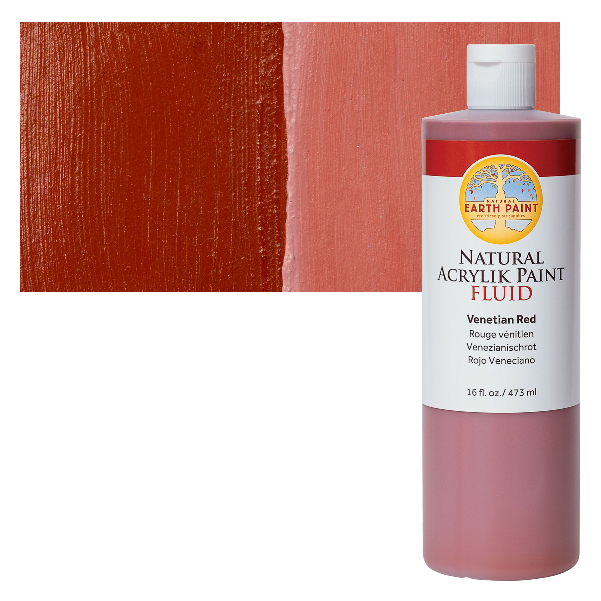 Natural Earth Paint Natural Fluid Acrylik Paint - Venetian Red, 473 ml ...