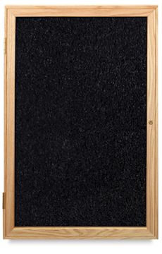 Ghent Enclosed Recycled Rubber Tackboards - 24" x 36" x 2 1/4", Oak, 1 ...