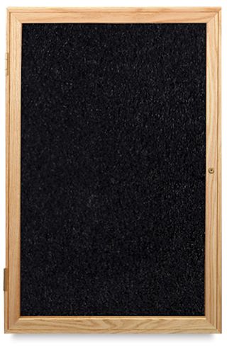 Ghent Enclosed Recycled Rubber Tackboards - 24" x 36" x 2 1/4", Oak, 1 ...