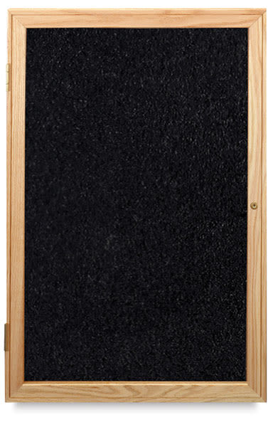 Ghent Enclosed Recycled Rubber Tackboards - 24" x 36" x 2 1/4", Oak, 1 ...