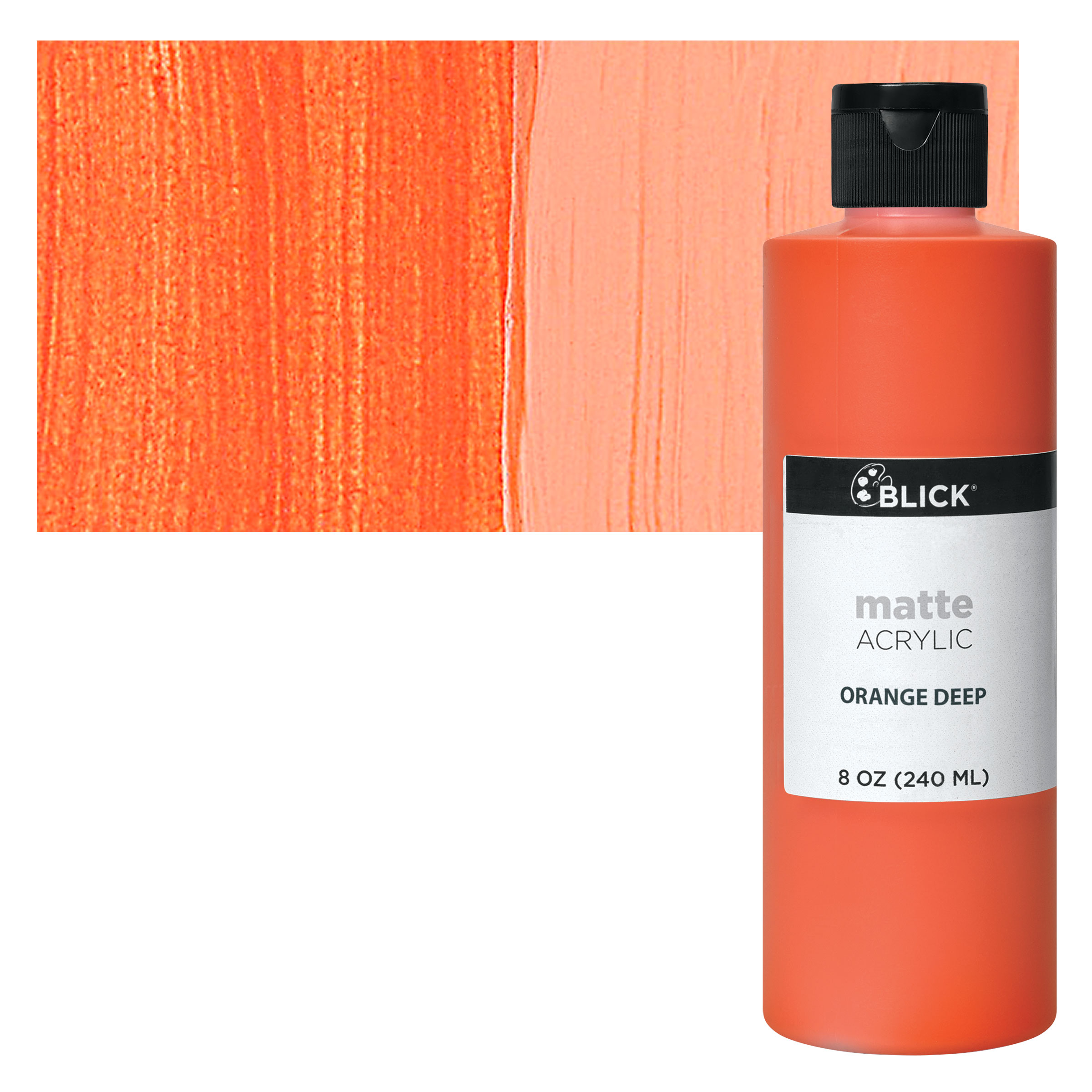 Blick Matte Acrylic - Orange Deep, 8 oz | BLICK Art Materials