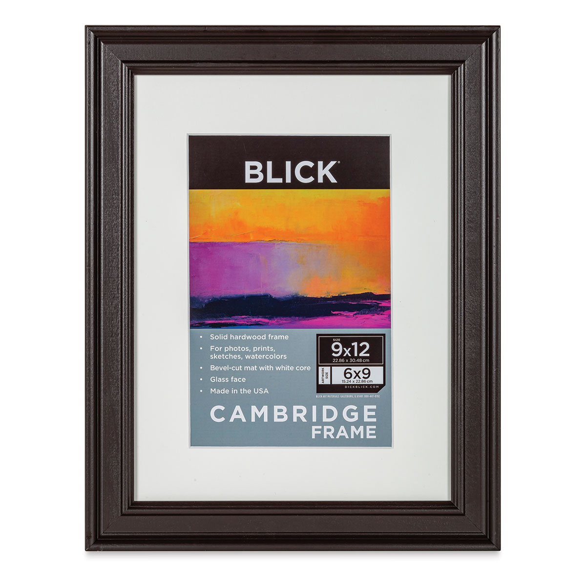 Blick Cambridge Plein Air Frame - Espresso, 9" x 12" | BLICK Art Materials