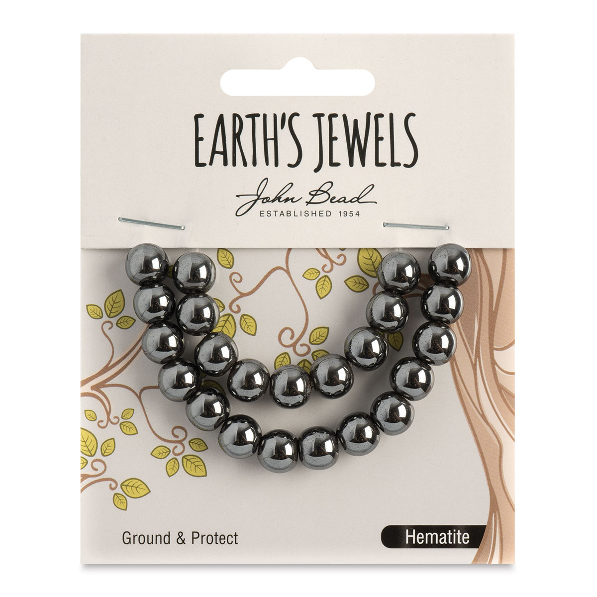 John Bead Semi-Precious Beads - Hematite, Round, 8 mm, 23 bead | BLICK ...