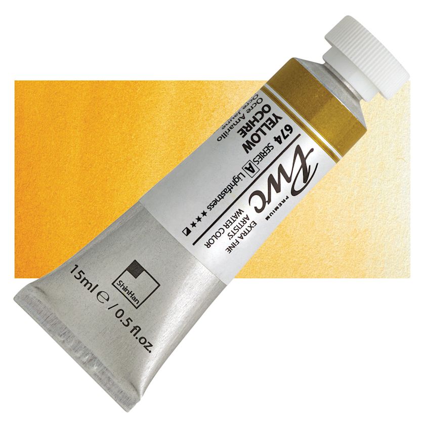 PWC Extra Fine Professional Watercolor - Yellow Ochre, 15 ml, Tube ...