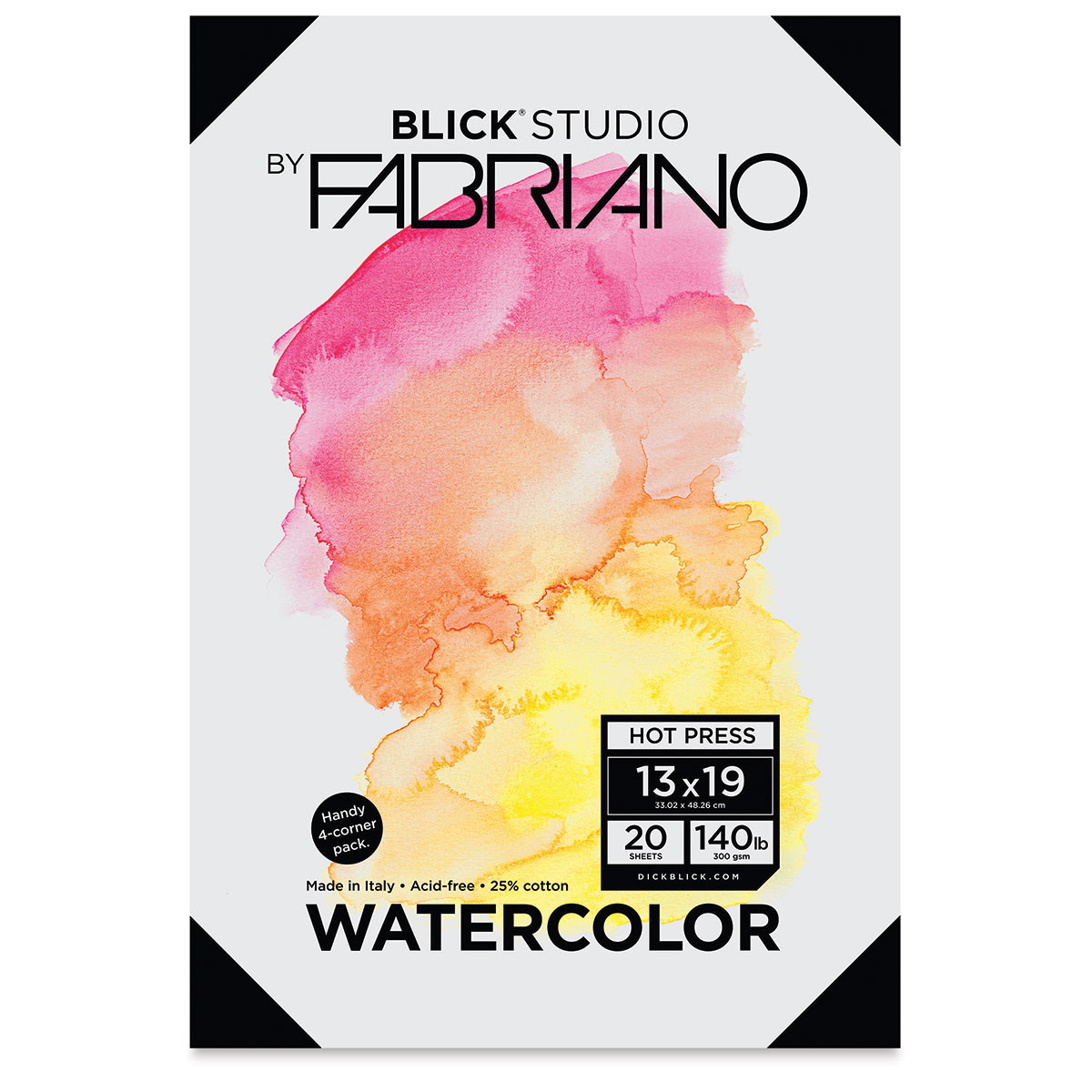 Blick Studio Watercolor Papers - Hot Press, 13" x 19", 20 Sheets ...