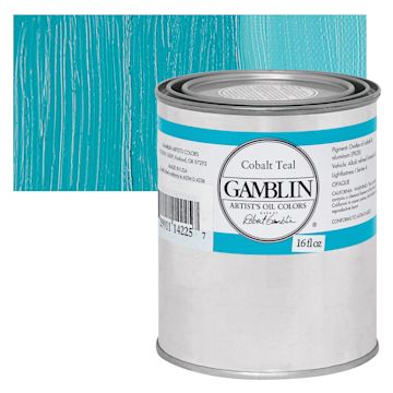 Gamblin Artist's Oil Color - Cobalt Teal, 16 oz Can | BLICK Art Materials