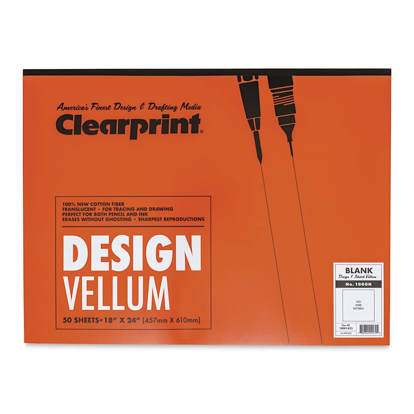 Clearprint 1000H Drafting Vellum - 18" x 24", Pad, 50 Sheets | BLICK Art Materials