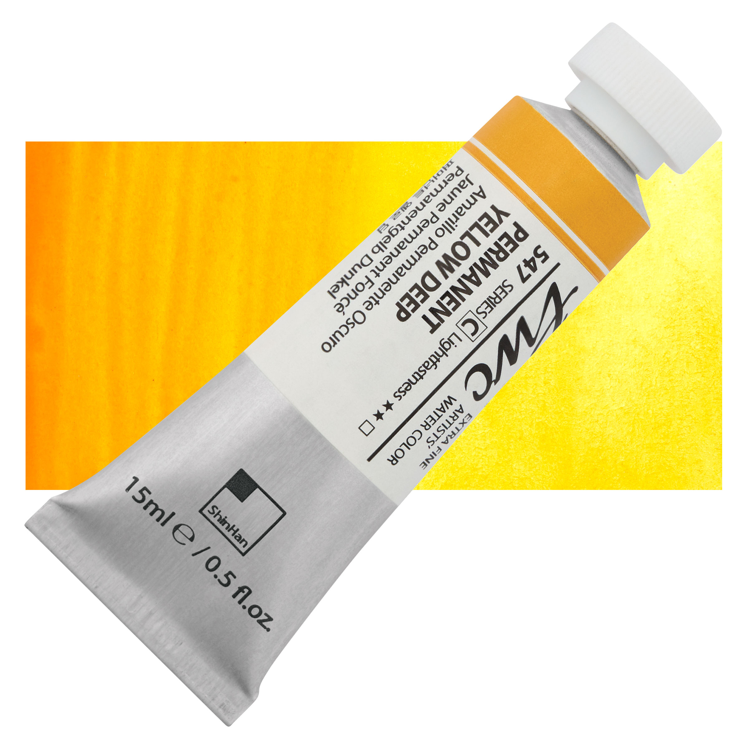 PWC Extra Fine Professional Watercolor - Permanent Yellow Deep, 15 ml, Tube | BLICK Art Materials