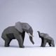 Papercraft World 3D Papercraft Model DIY Kit - Elephants | BLICK Art ...
