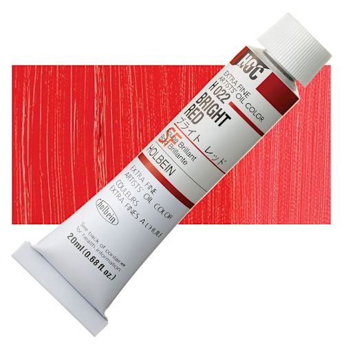 Holbein Artists' Oil Color - Bright Red, 20 ml tube | BLICK Art Materials