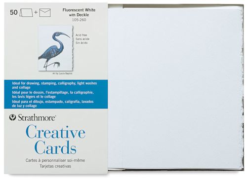 Strathmore Creative Cards and Envelopes - Full Size, Fluorescent White ...