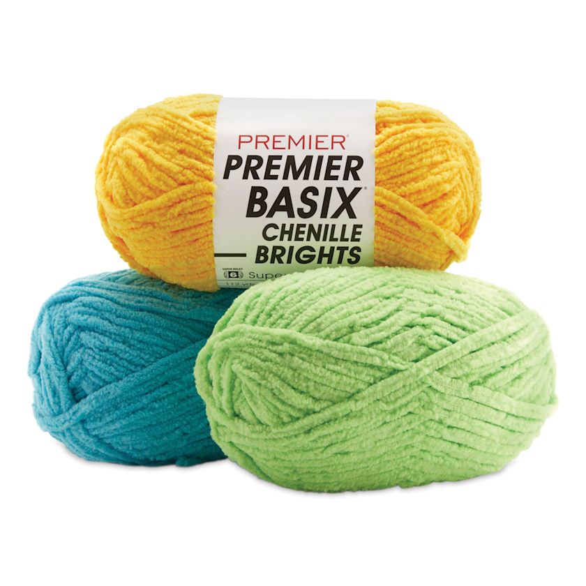 Premier Yarn Basix Chenille Brights Yarn | BLICK Art Materials