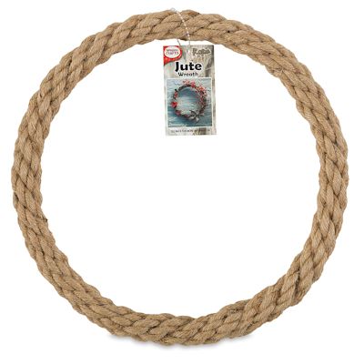 Pepperell Crafts Natural Jute Rope Wreath - 12" | BLICK Art Materials