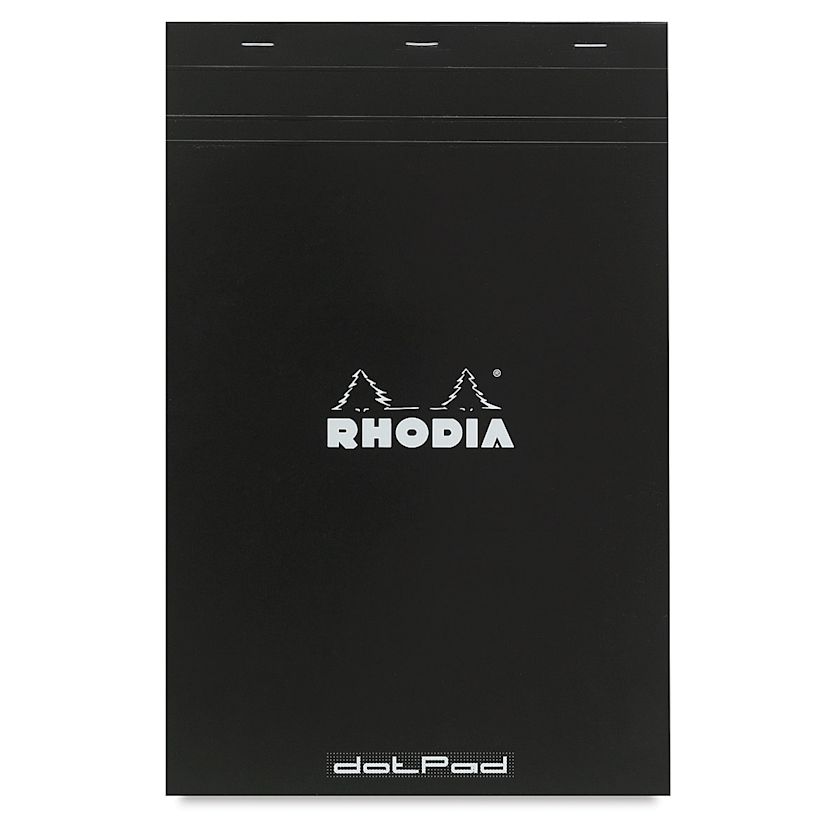 Rhodia Top-Stapled Notepad - Black, DotPad, 8-1/4" x 12-1/2" | BLICK ...