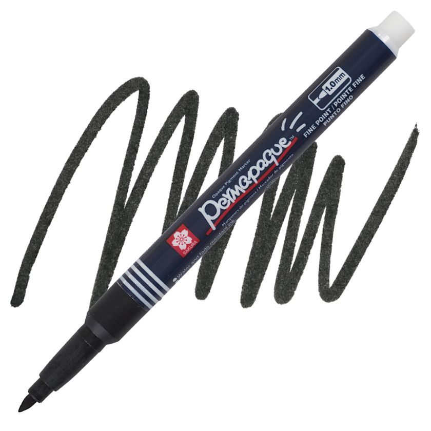 Sakura Permapaque Opaque Paint Marker - Black, Fine Point | BLICK Art ...