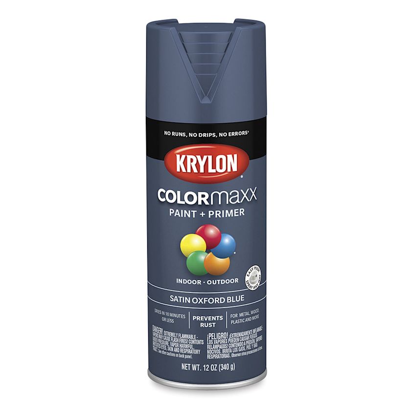 Krylon Colormaxx Spray Paint - Oxford Blue, Satin, 12 oz | BLICK Art ...