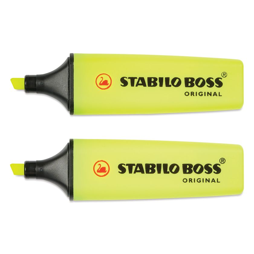 Stabilo Boss Original Highlighter - Yellow, Pkg of 2 | BLICK Art Materials