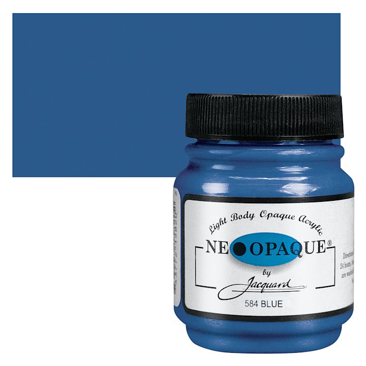 Jacquard Neopaque Acrylics - Blue, 2.25 oz jar | BLICK Art Materials