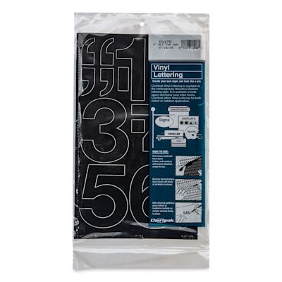 Chartpak Vinyl Numbers - 3" Numbers, Black | BLICK Art Materials