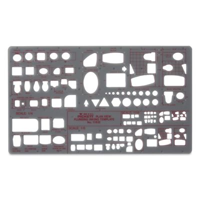 Chartpak Pickett Template - 1163i Plumbing Plan View | BLICK Art Materials