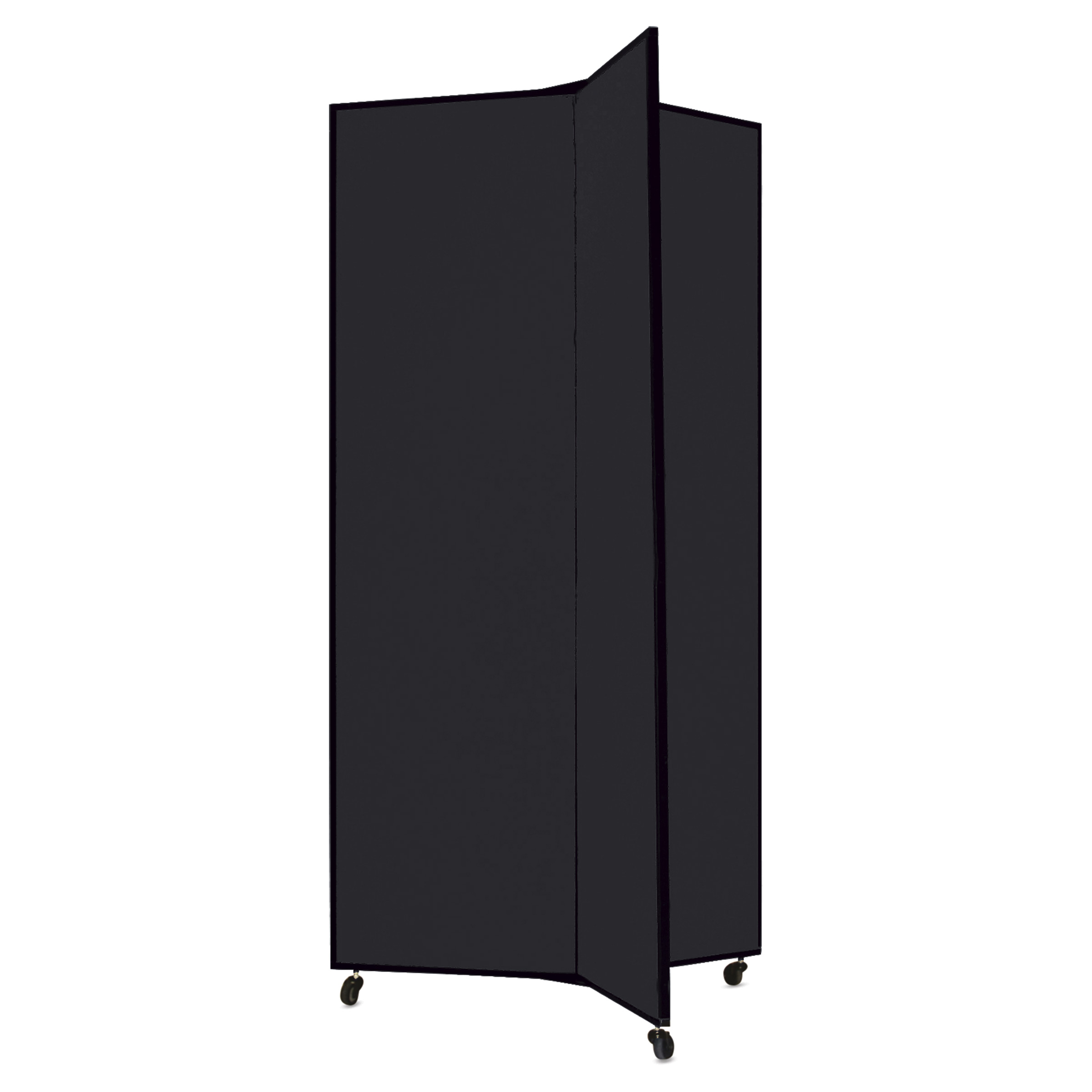 Screenflex Mobile Display - 6 ft 5", Black, 3 Panel | BLICK Art Materials