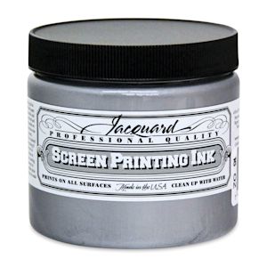 Jacquard Screen Printing Ink - Silver (Metallic), 16 oz | BLICK Art ...