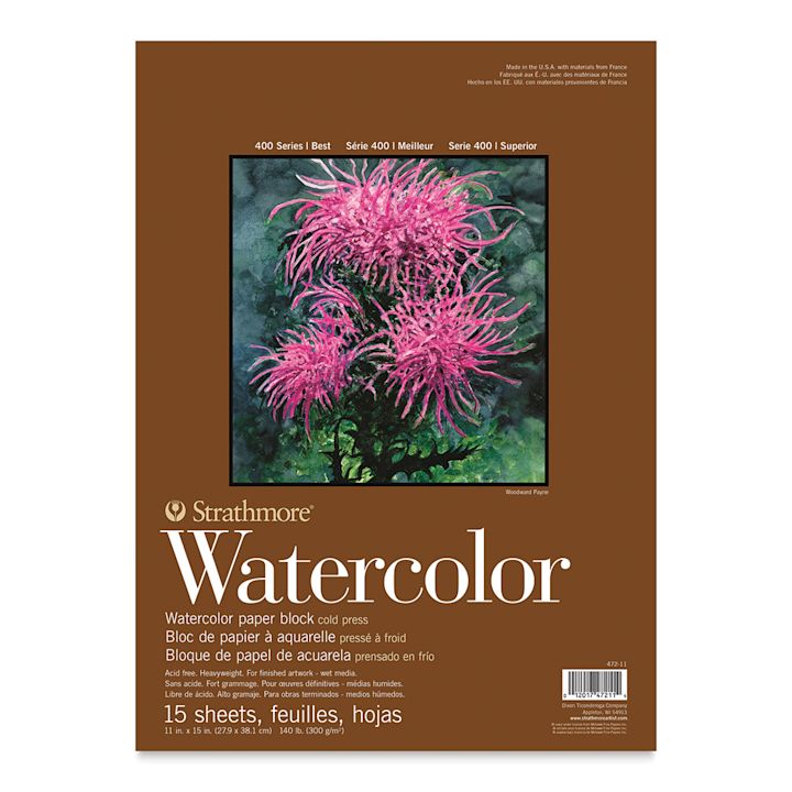 Strathmore 400 Series Watercolor Block - 11" x 15", 15 Sheets | BLICK ...