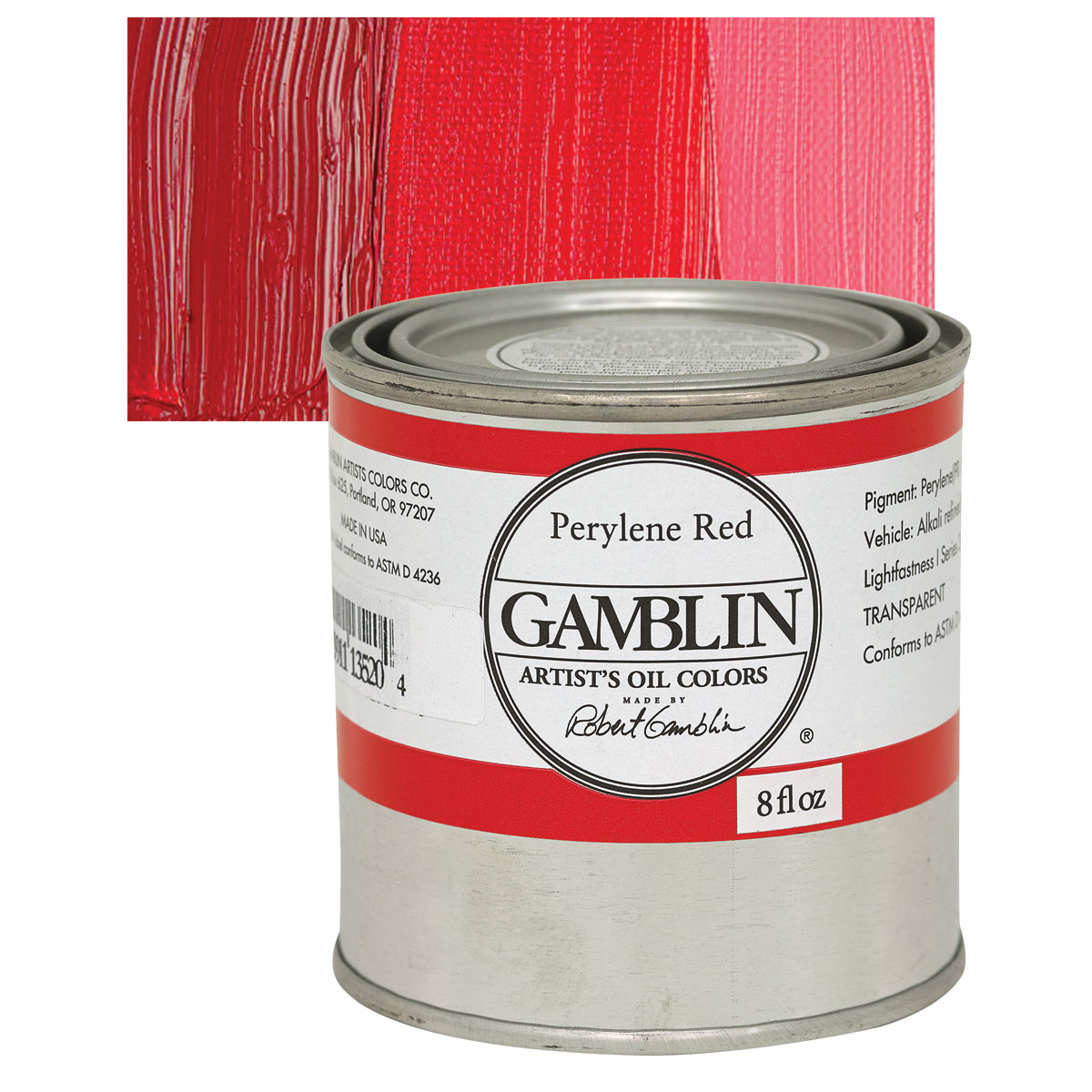Gamblin Artist's Oil Color - Perylene Red, 8 oz Can | BLICK Art Materials