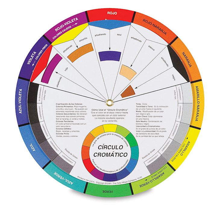 Artists’ Color Wheel in Spanish - Pocket Version, 5-1/8" | BLICK Art ...