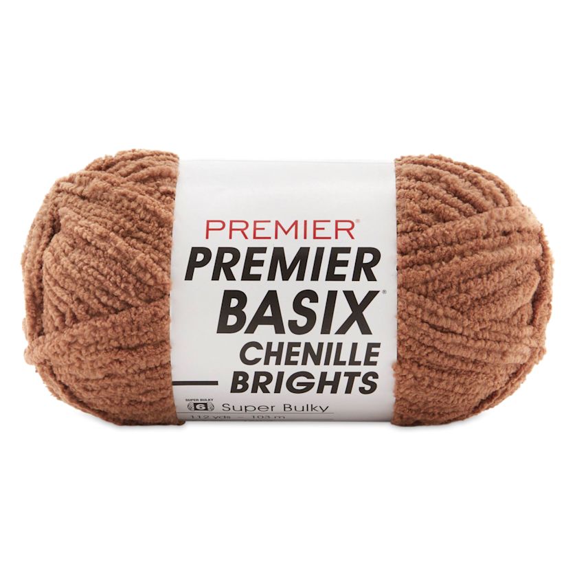 Premier Yarn Basix Chenille Brights Yarn - Caramel | BLICK Art Materials