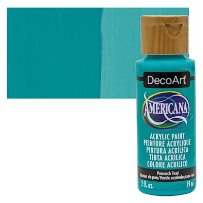 DecoArt Americana Acrylic Paint - Peacock Teal, 2 oz | BLICK Art Materials