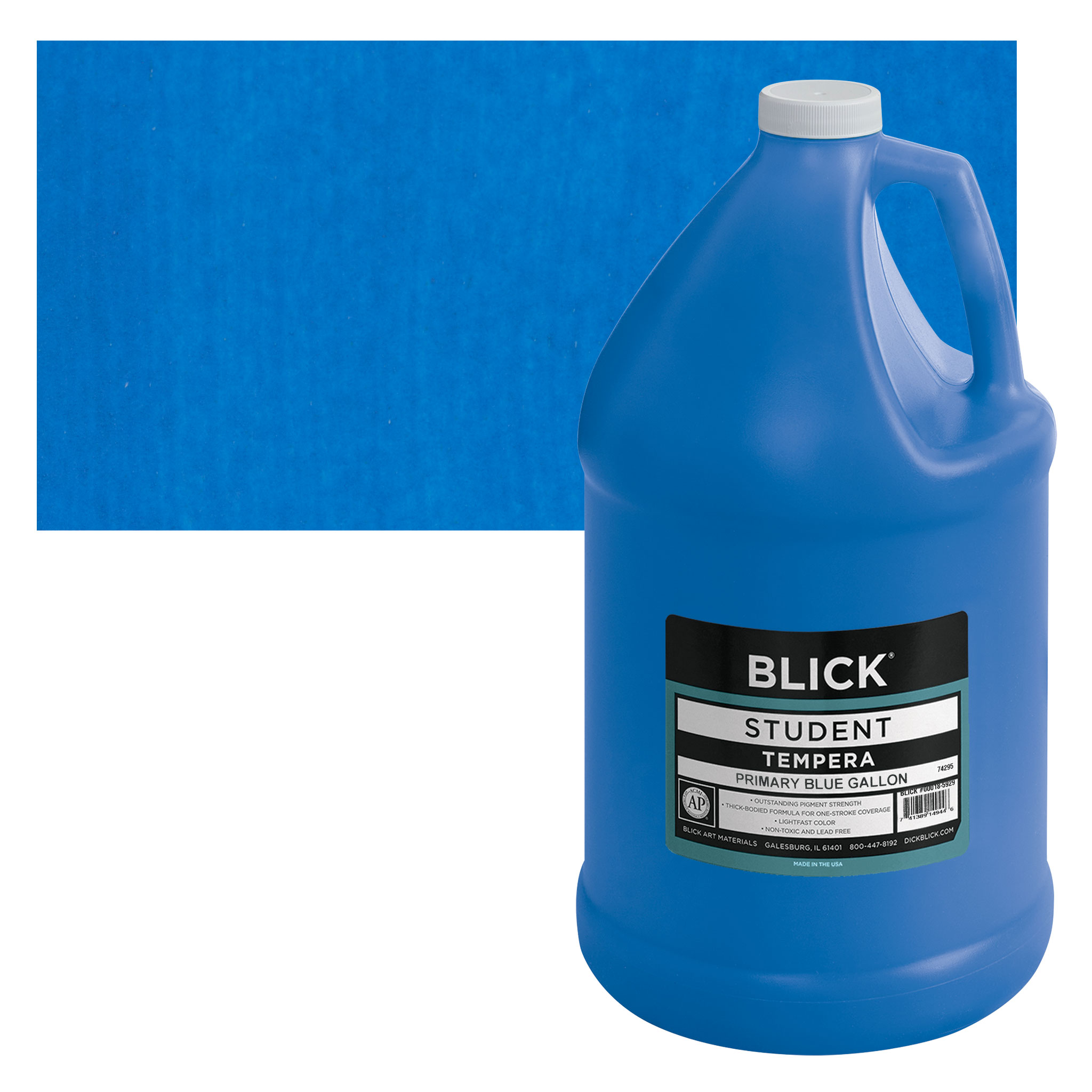 Blick Student Grade Tempera - Primary Blue, 128 oz | BLICK Art Materials